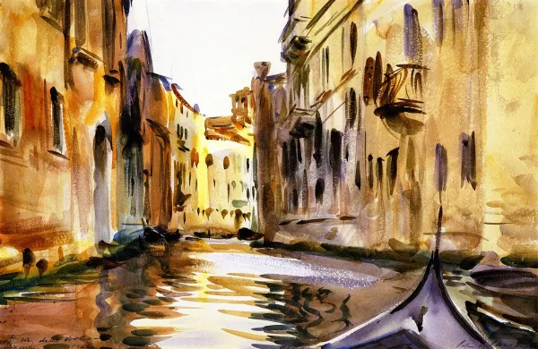 John Singer Sargent Side Canal, Venice Oil Painting ...